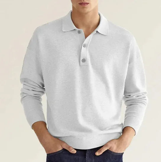 GolfThing Button Collar Sweater - White